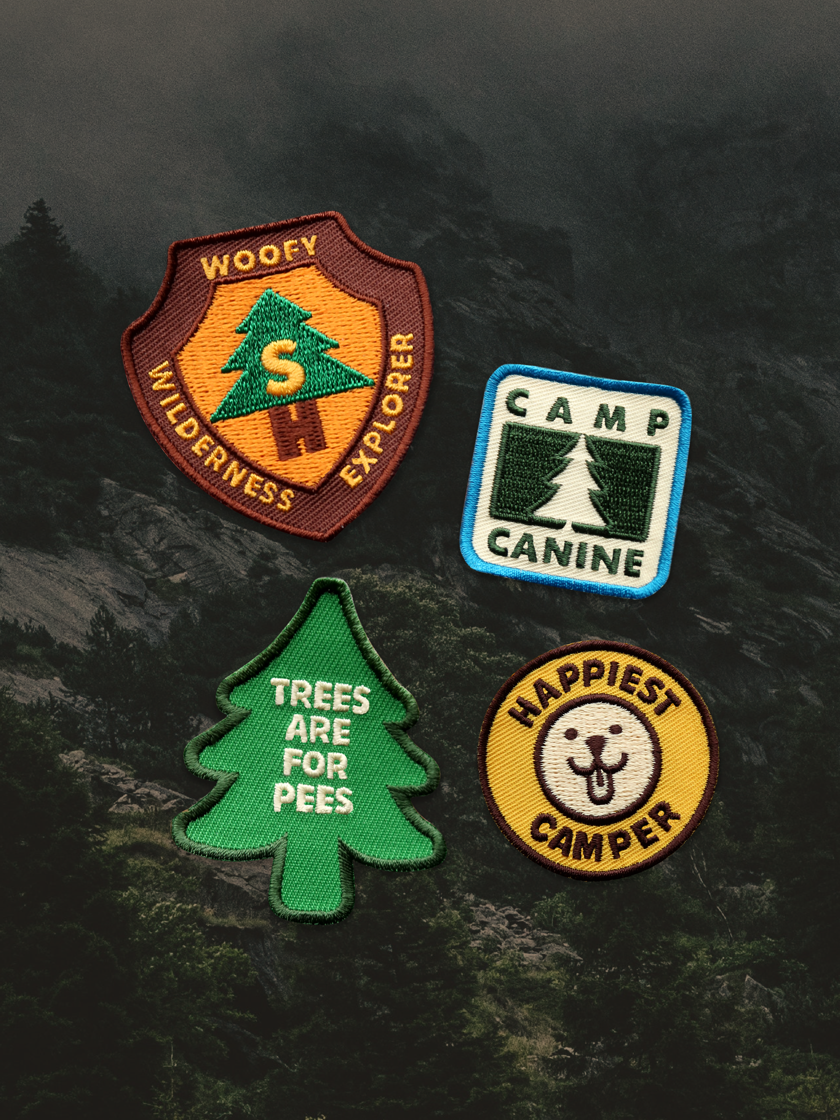 Woofy Wilderness Explorer Iron-On Patch for Dogs – Good & Well Supply Co.